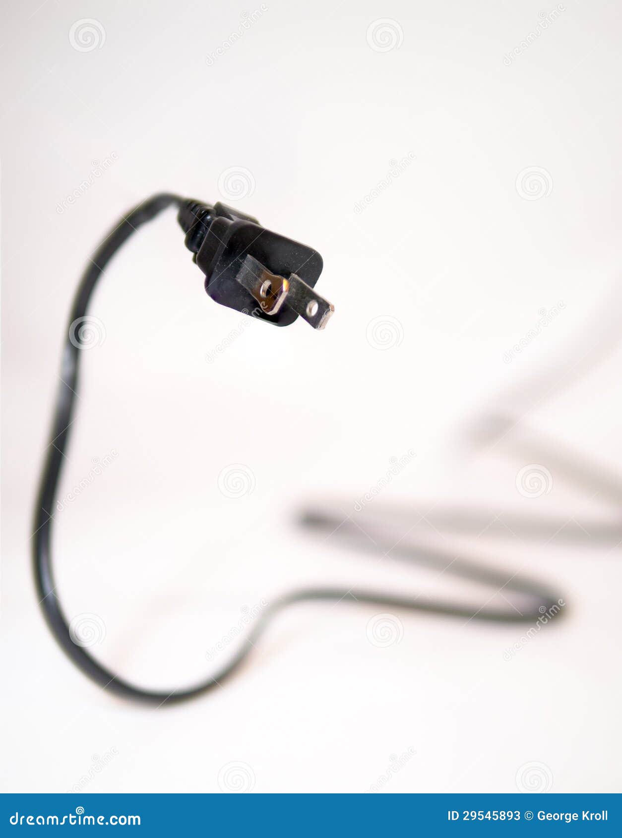 Black Two Prong Power Plug Chord Royalty-Free Stock Photo ...