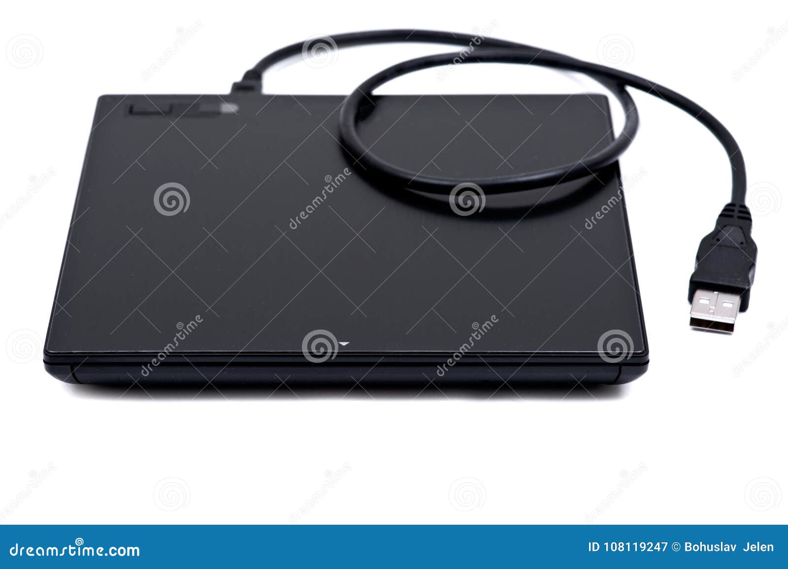 Portable, External Cd, Dvd Reader Writer Stock Image - Image of ...