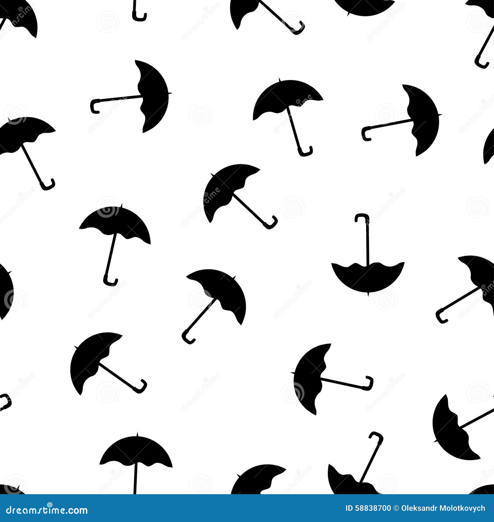 Black Umbrella Seamless Pattern Stock Vector - Illustration of repeat ...