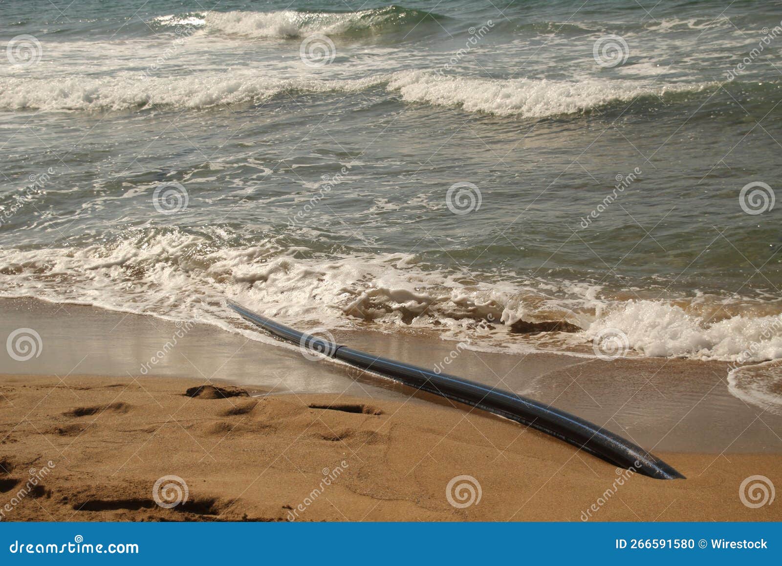 Black Undersea Internet Cable in Atlantic Shore Stock Photo - Image of ...