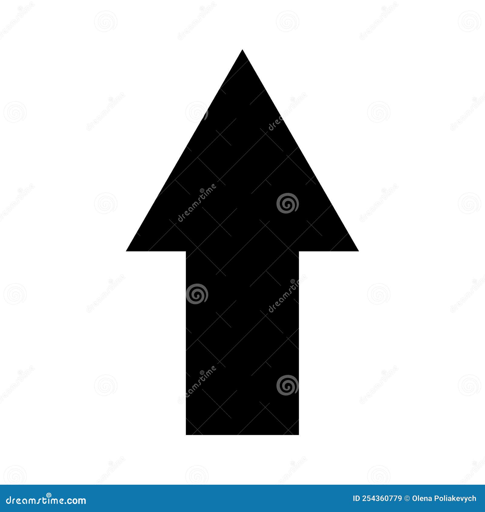Black Up Arrow Icon. Vector Illustration. Stock Image Stock Vector ...