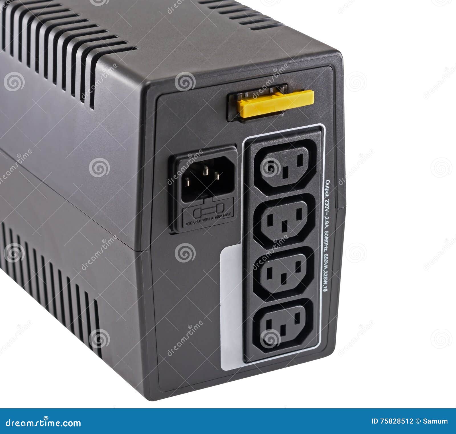 The black UPS stock photo. Image of surge, wire, power - 75828512