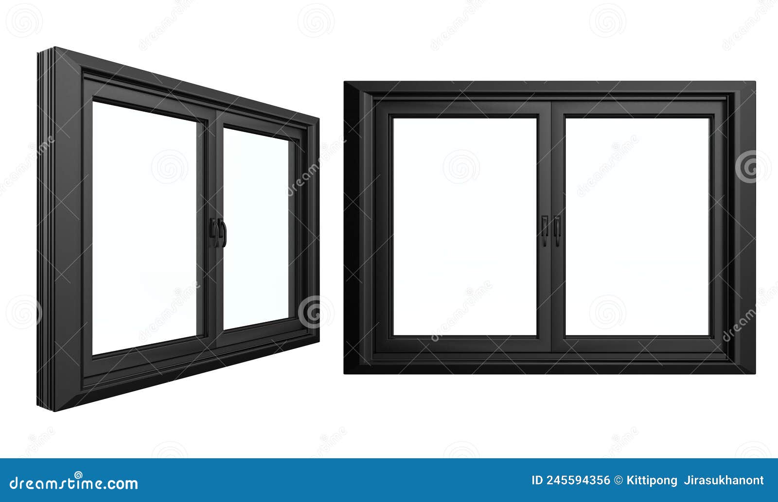Upvc Casement Windows On White Background Royalty-Free Stock Image ...
