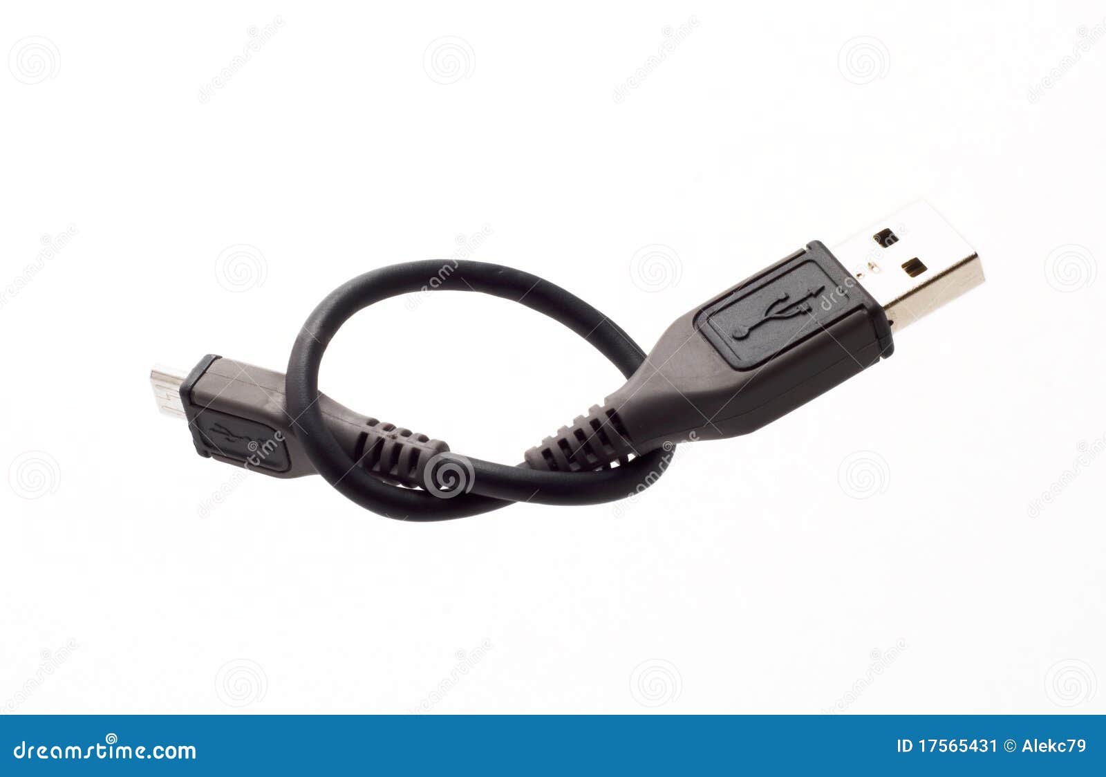 Black USB cable stock image. Image of computer, equipment - 17565431