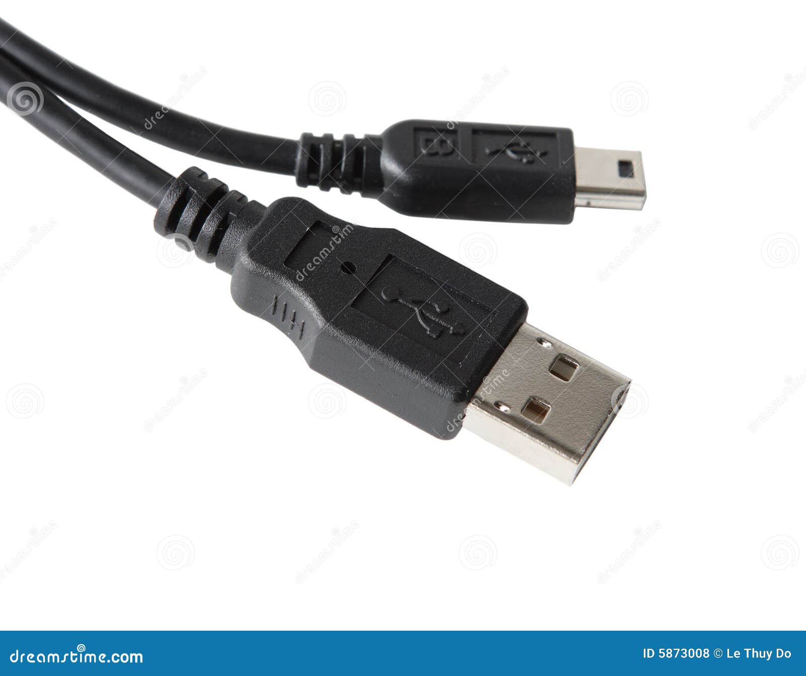 Black USB Cable stock photo. Image of external, connector - 5873008
