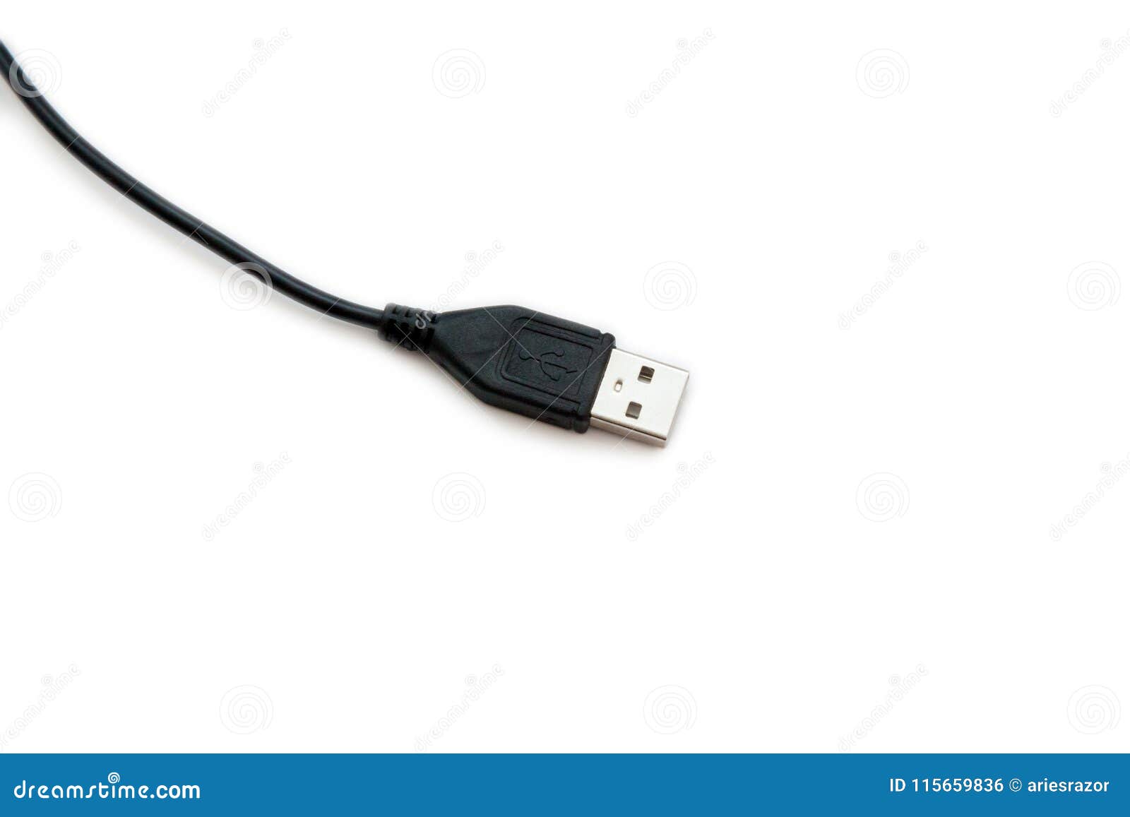 Black USB cable stock photo. Image of equipment, closeup - 115659836