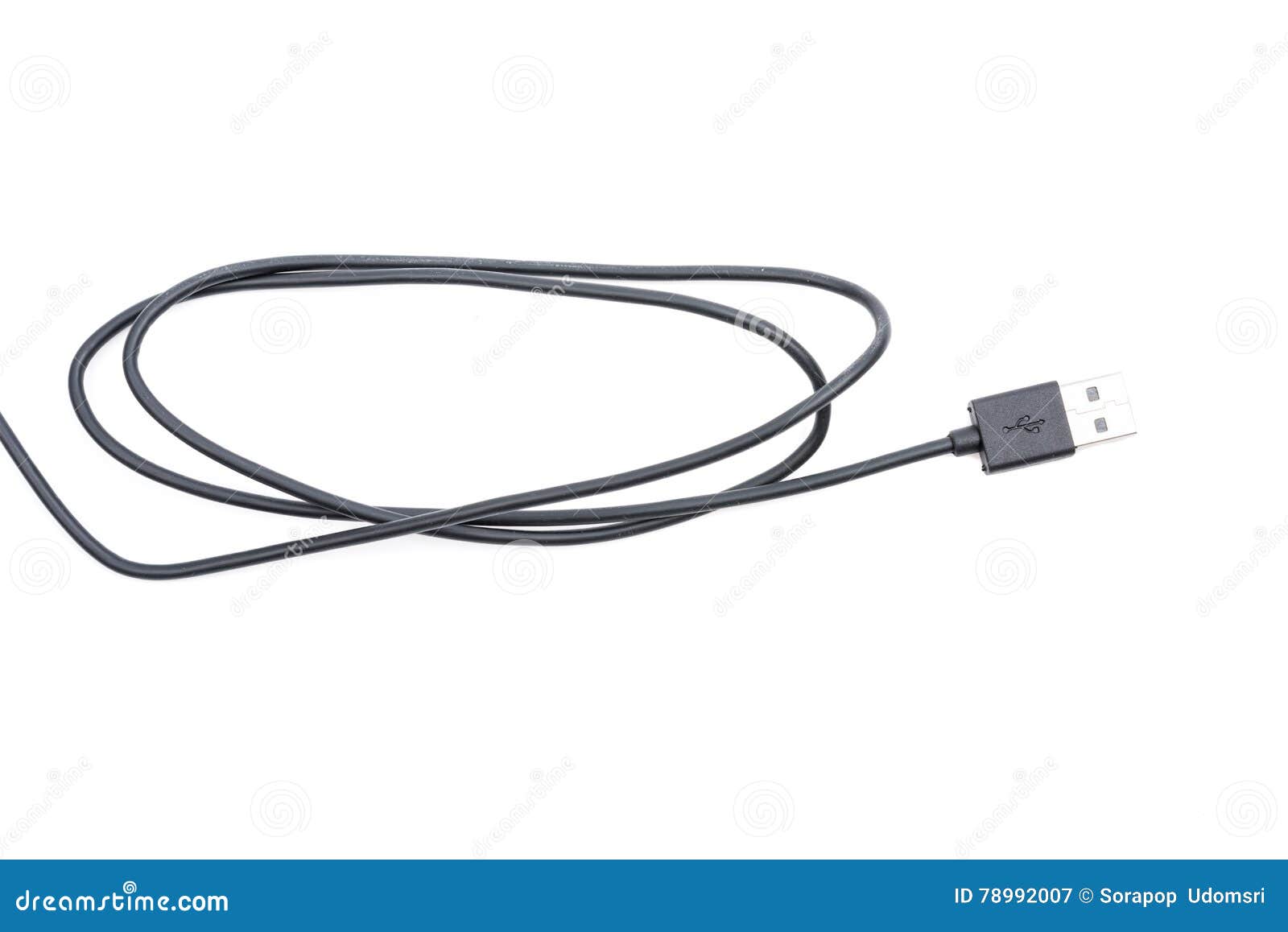 Black USB cable connector stock image. Image of electronic - 78992007