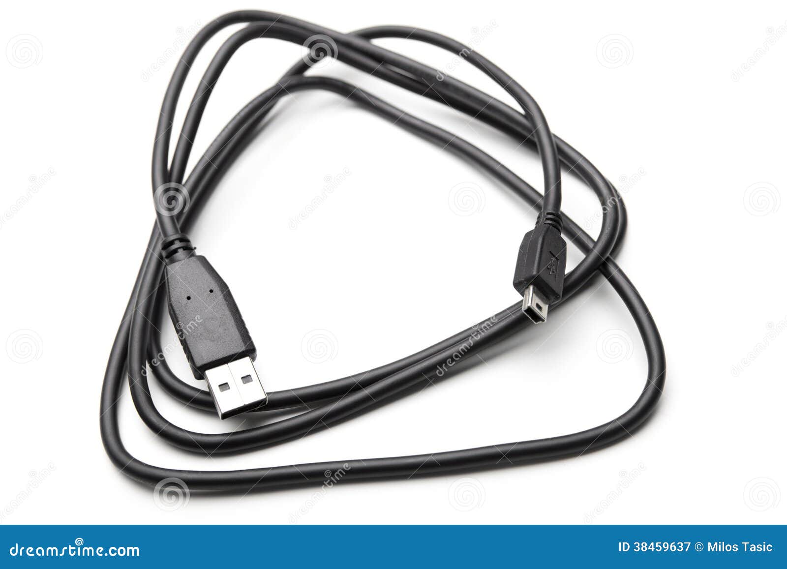 Black USB Cable stock image. Image of electronic, peripheral - 38459637