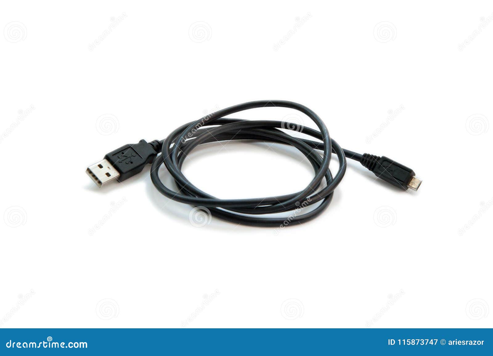 Black USB cable stock image. Image of internet, detail - 115873747
