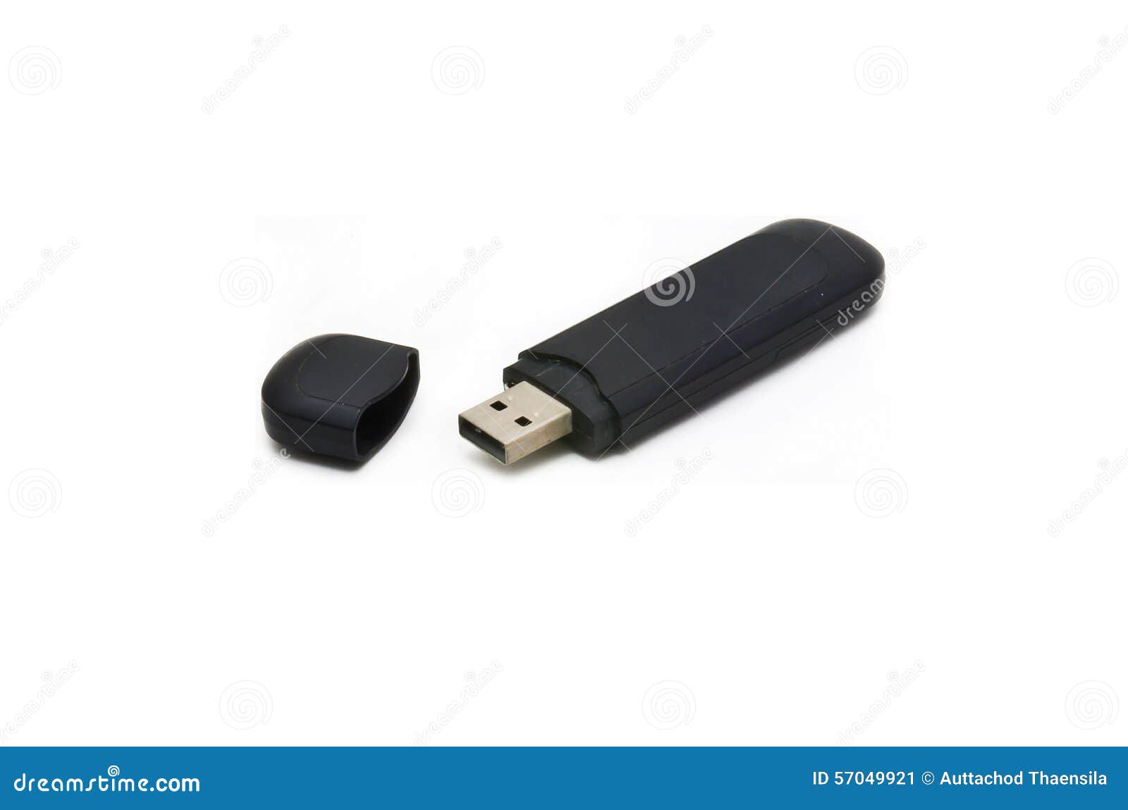 Black Usb Flash Drive Isolated on the White Background Stock Image ...
