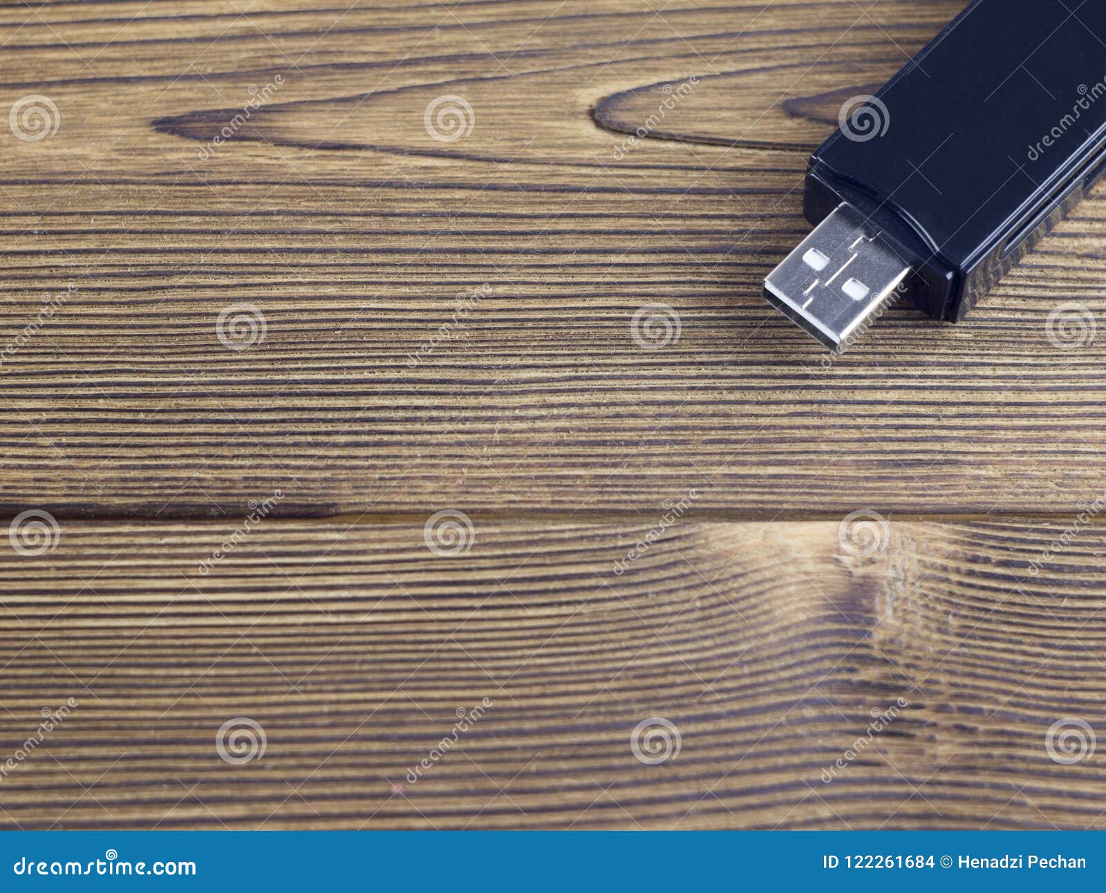 Black USB Flash Drive on a Wooden Background Usb Stock Photo - Image of ...