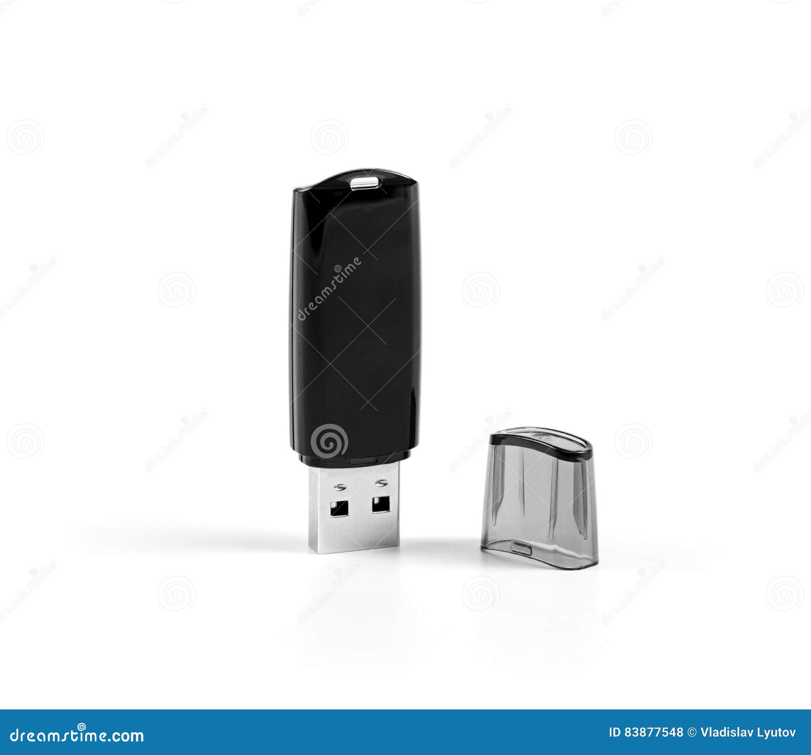 Black USB Memory Stick on White Stock Photo - Image of electronics ...