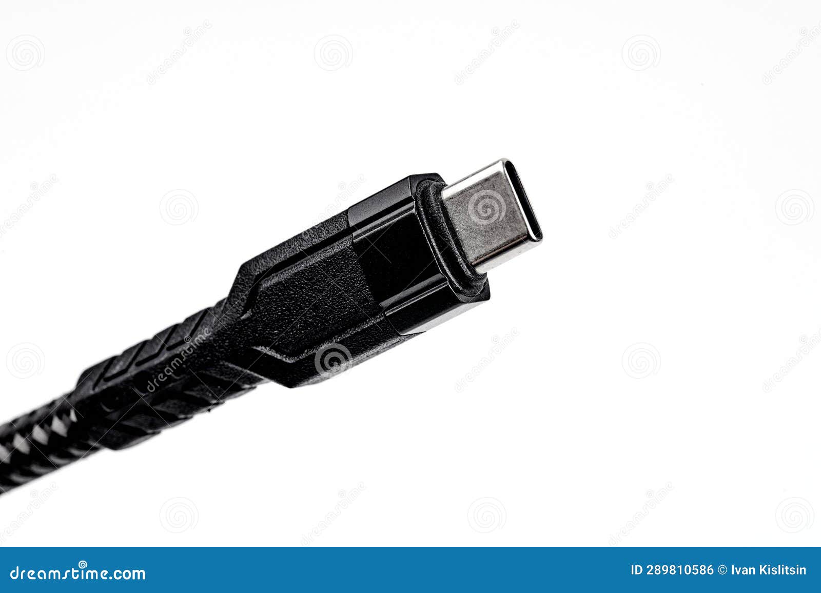 Black USB Type C Charger Cable Isolated Stock Photo - Image of object ...
