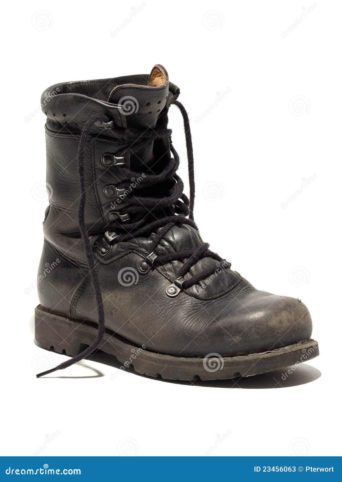Black used military boot stock image. Image of tread - 23456063
