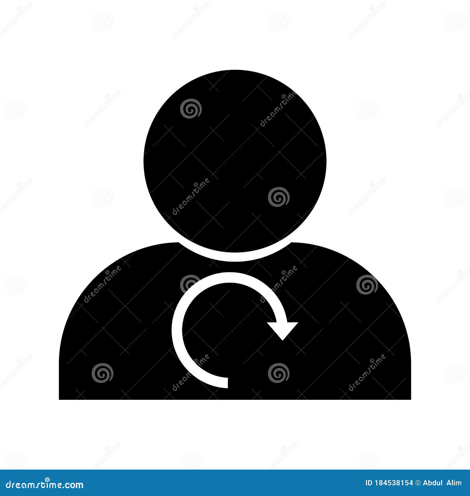 Black User Icon Vector Illustration Stock Vector - Illustration of ...
