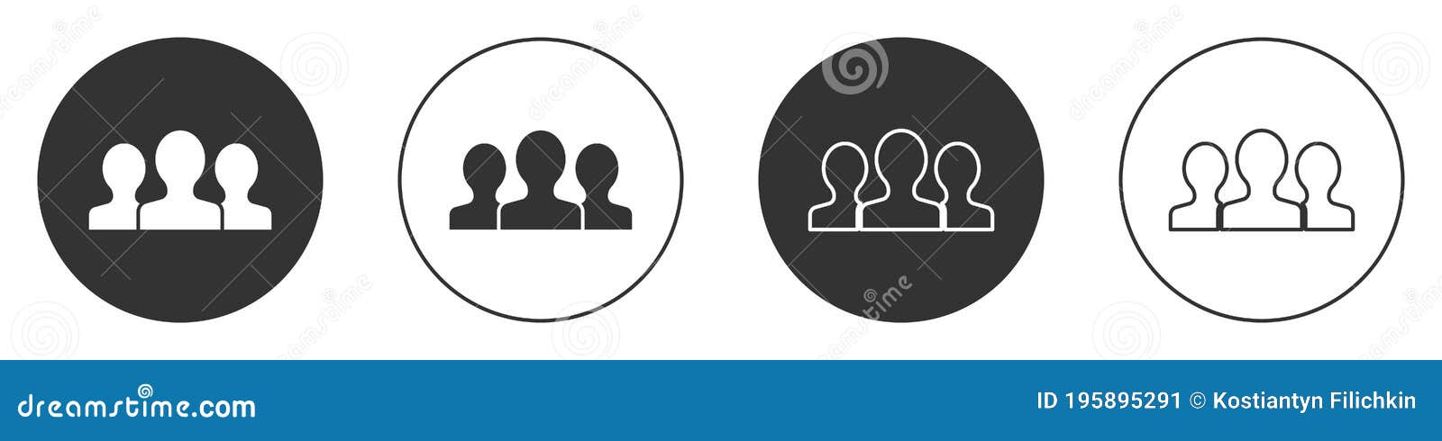 Black Users Group Icon Isolated On White Background. Group Of People ...