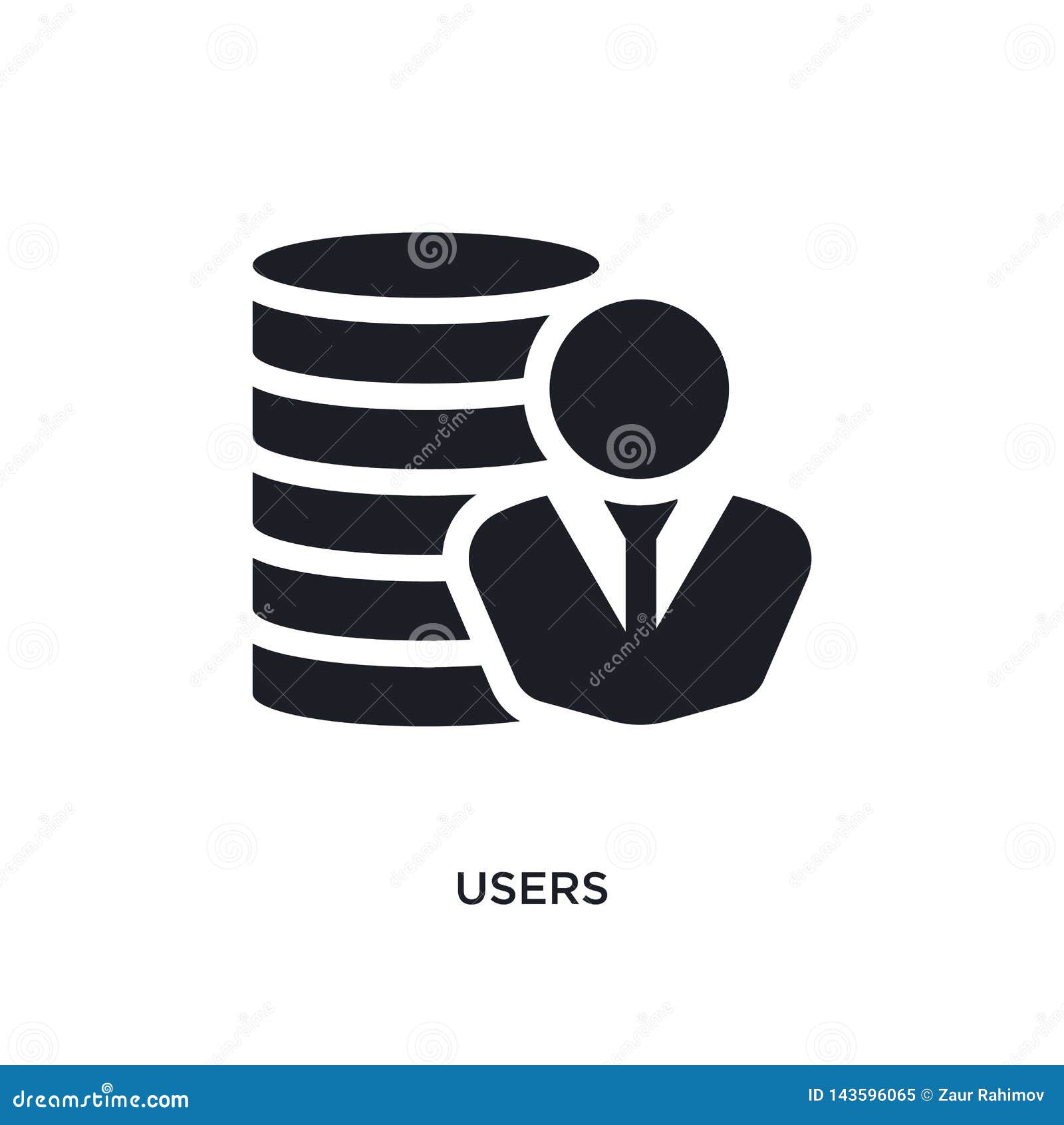 Black Users Group Icon Isolated On White Background. Group Of People ...