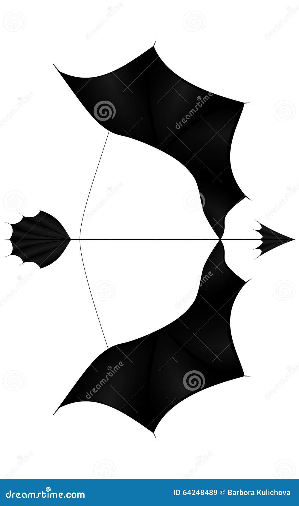 Black vampire bow stock image. Illustration of tough - 64248489