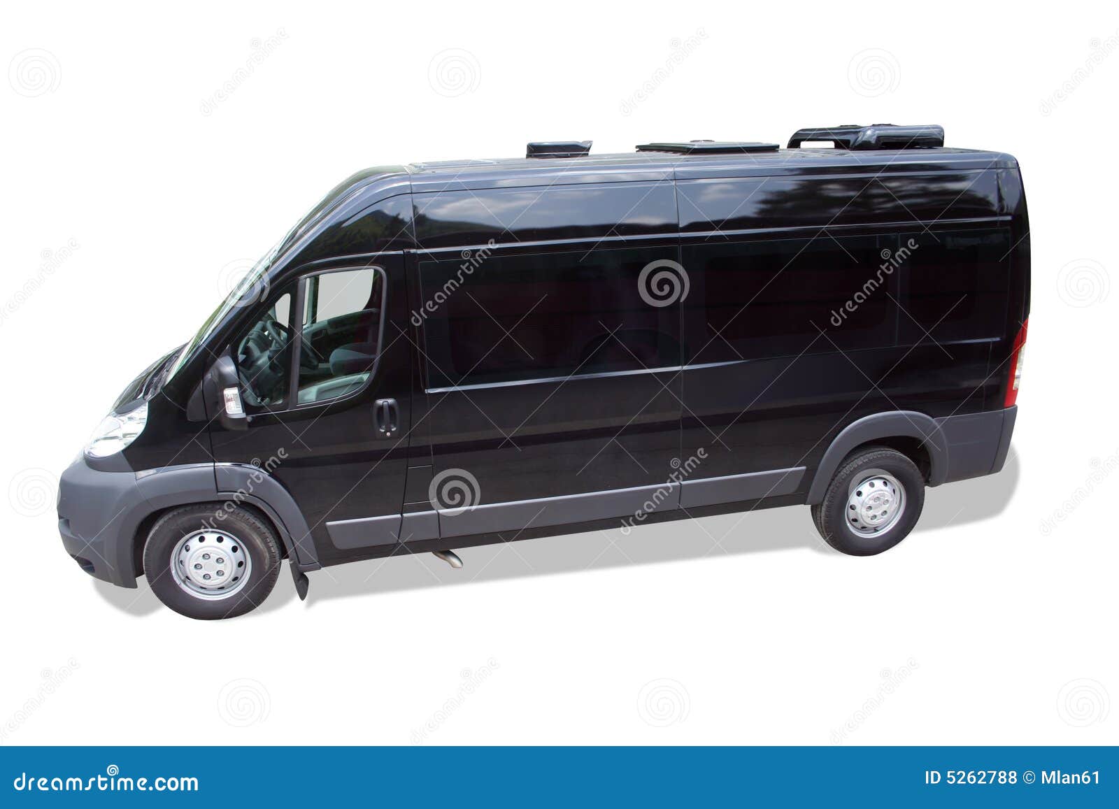 Black van stock photo. Image of vehicle, automobile, black - 5262788