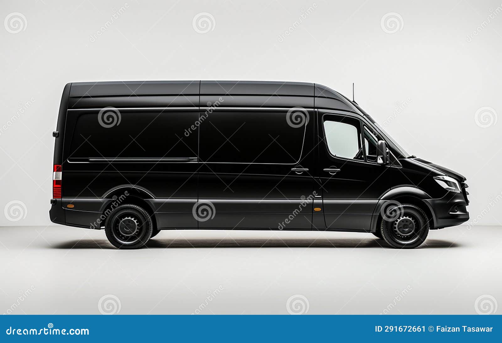 "a Black Van on a White Background -Generative Ai Stock Illustration ...