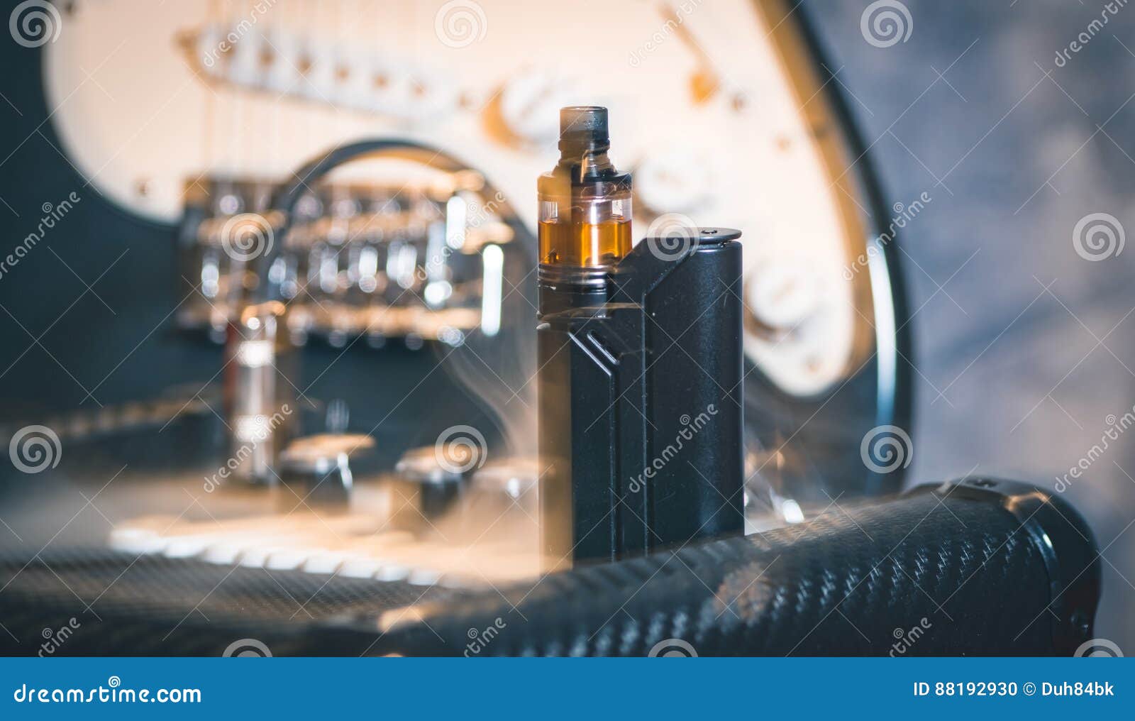 Black Vaporizer in the Smoke Stock Photo - Image of electronic ...