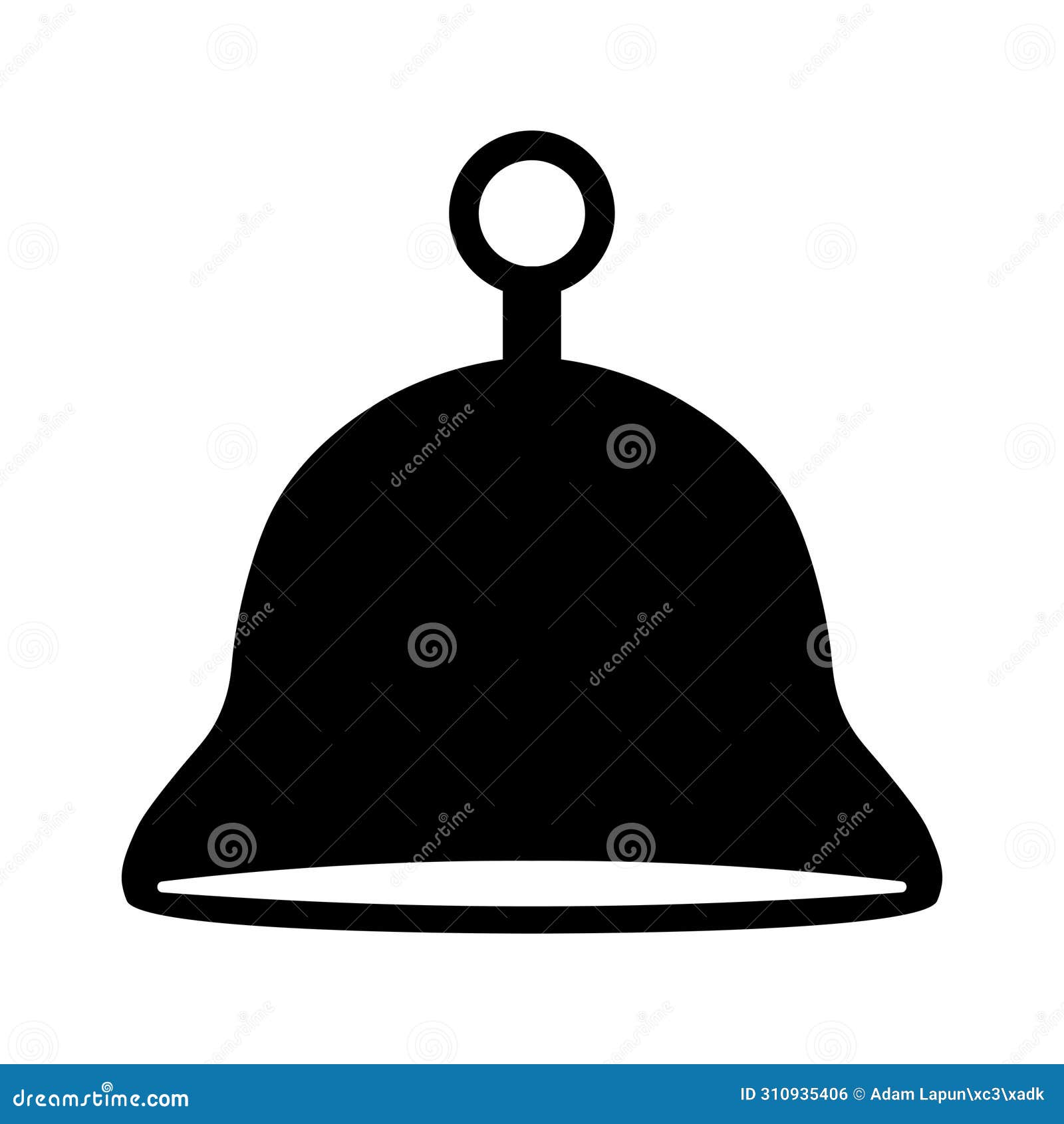 Black Vector Bell Icon on White Background Stock Vector - Illustration ...