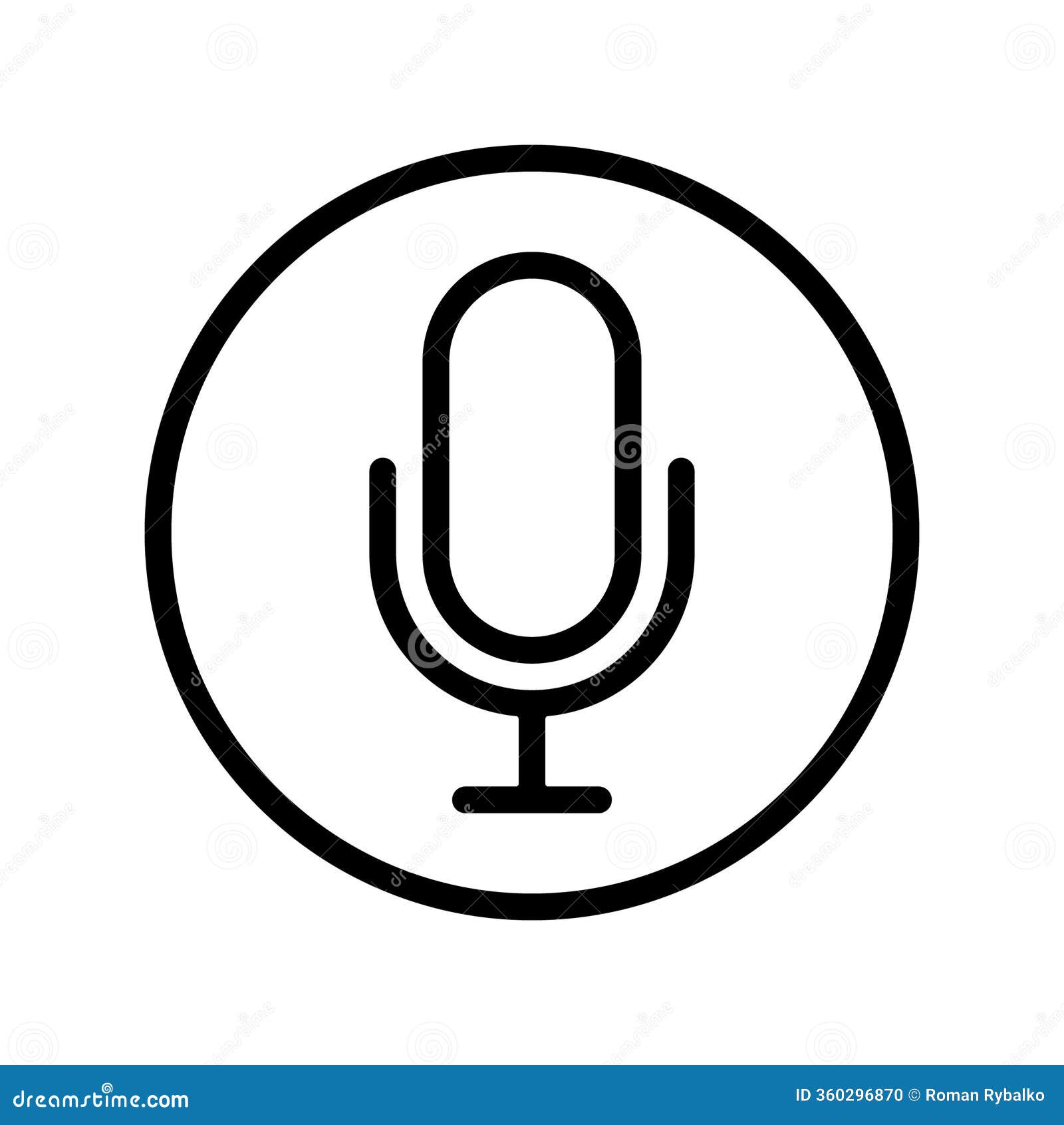 Black Vector Clipart Illustration Micro. The Sign Is A Microphone Icon ...