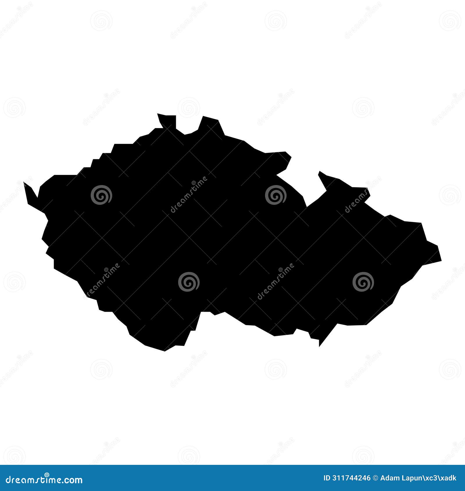 Vector Map Of Czechia Or Czech Republic With Regions And Administrative ...