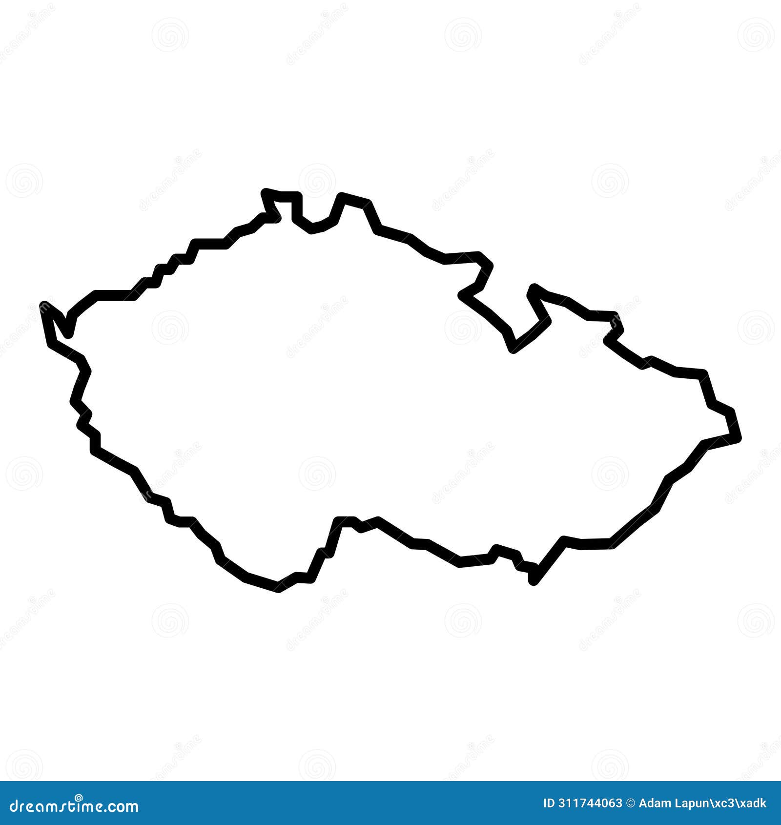 Vector Map Of Czechia Or Czech Republic With Regions And Administrative ...