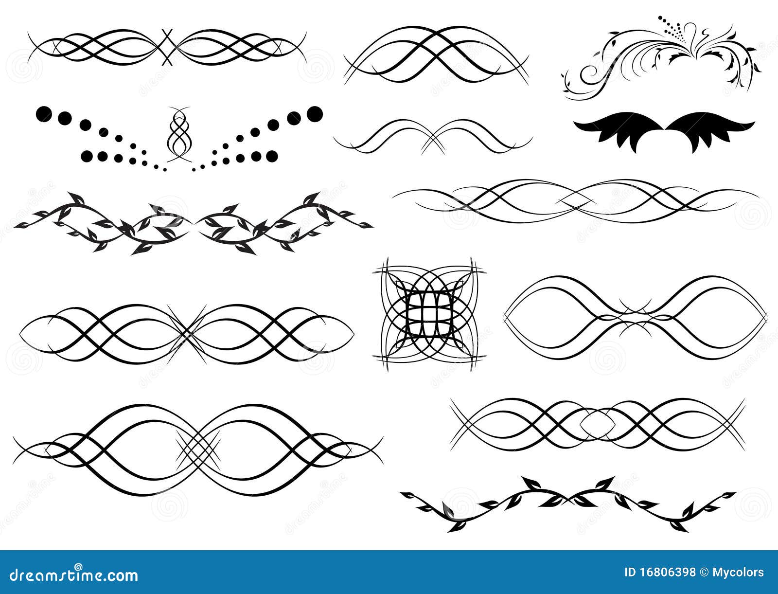Black Vector Elements for Design Stock Vector - Illustration of ...