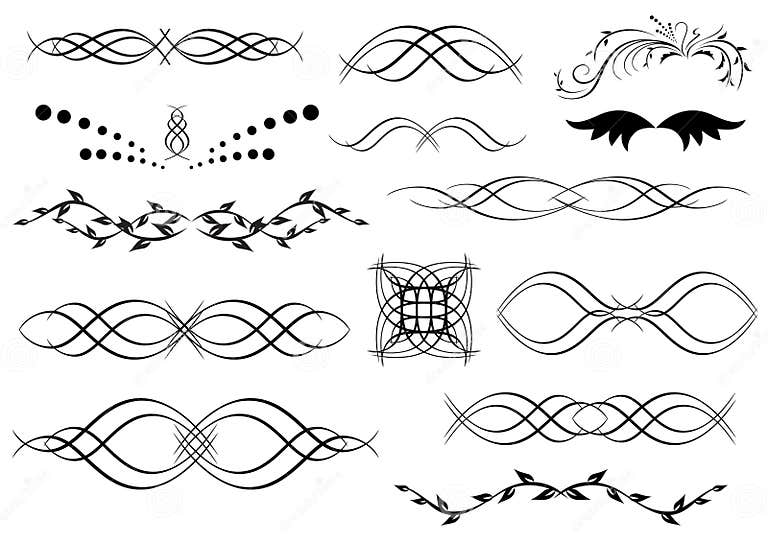 Black Vector Elements for Design Stock Vector - Illustration of ...