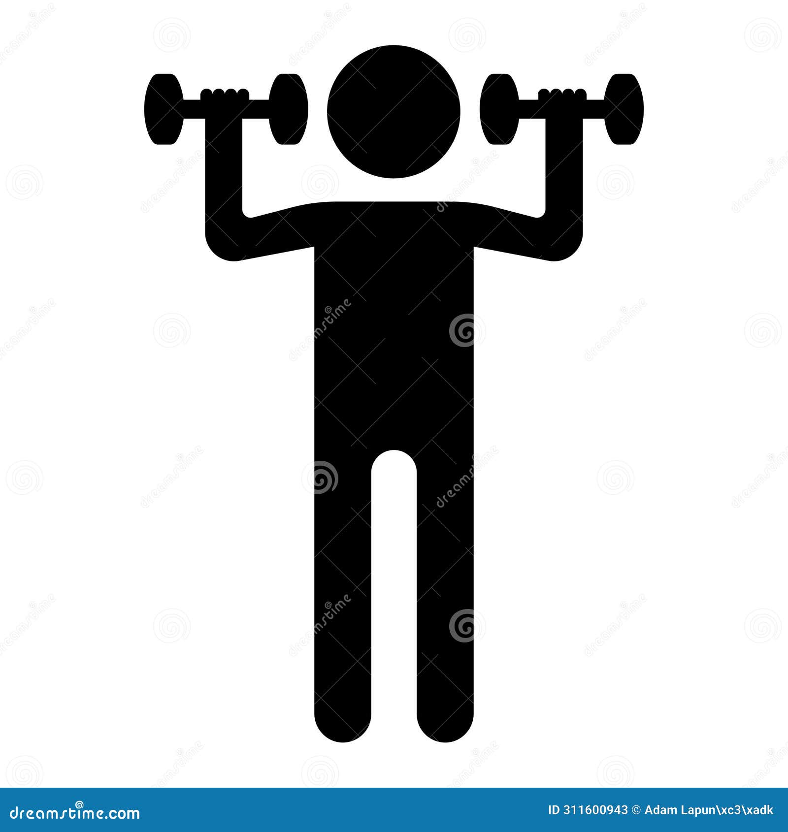 Black Vector Exercise Icon on White Background Stock Vector ...
