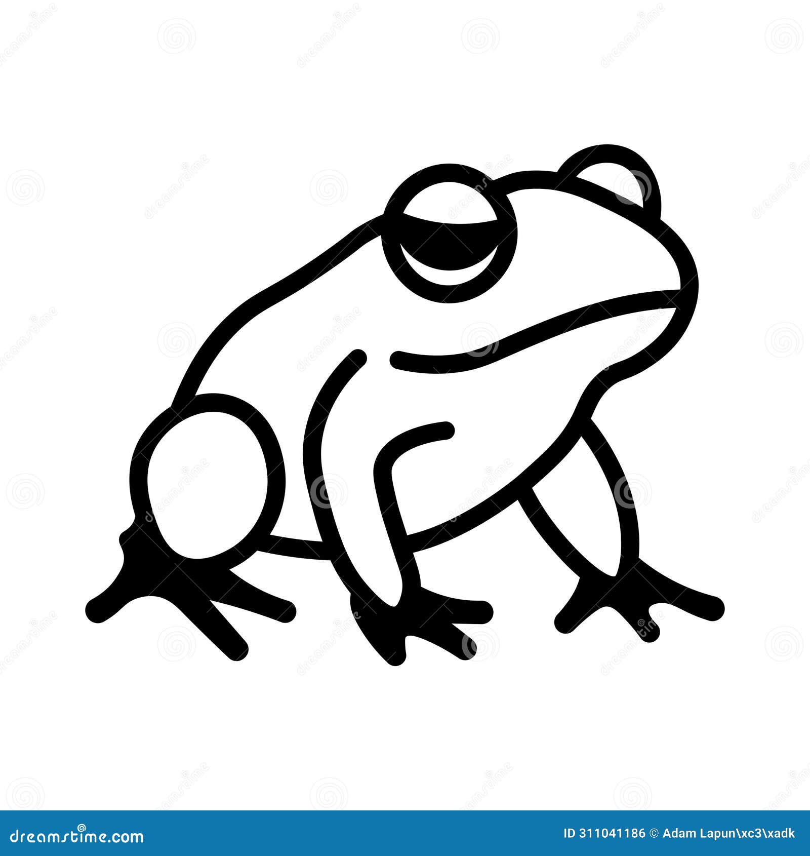 Black Vector Frog Icon on White Background Stock Vector - Illustration ...