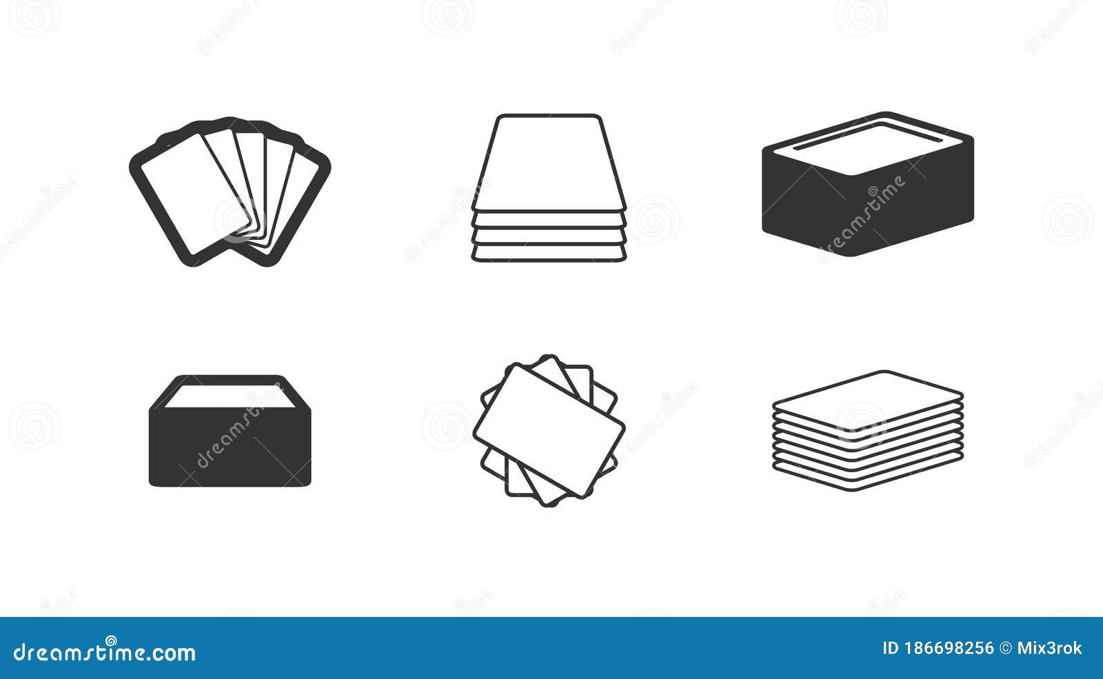 Black Vector Game Cards Icon Set. Eps10 Stock Vector - Illustration of ...
