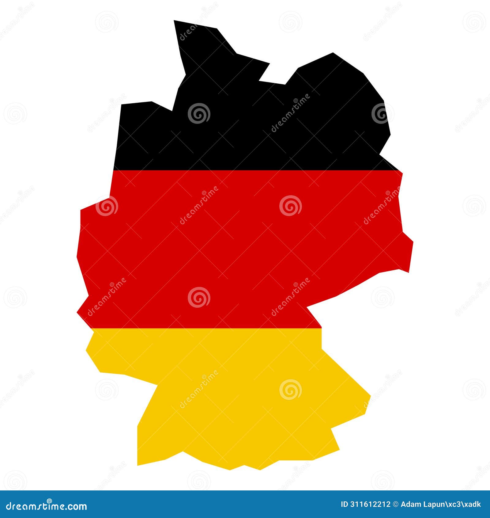 Black Vector Germany Map Flag on White Background Stock Illustration ...