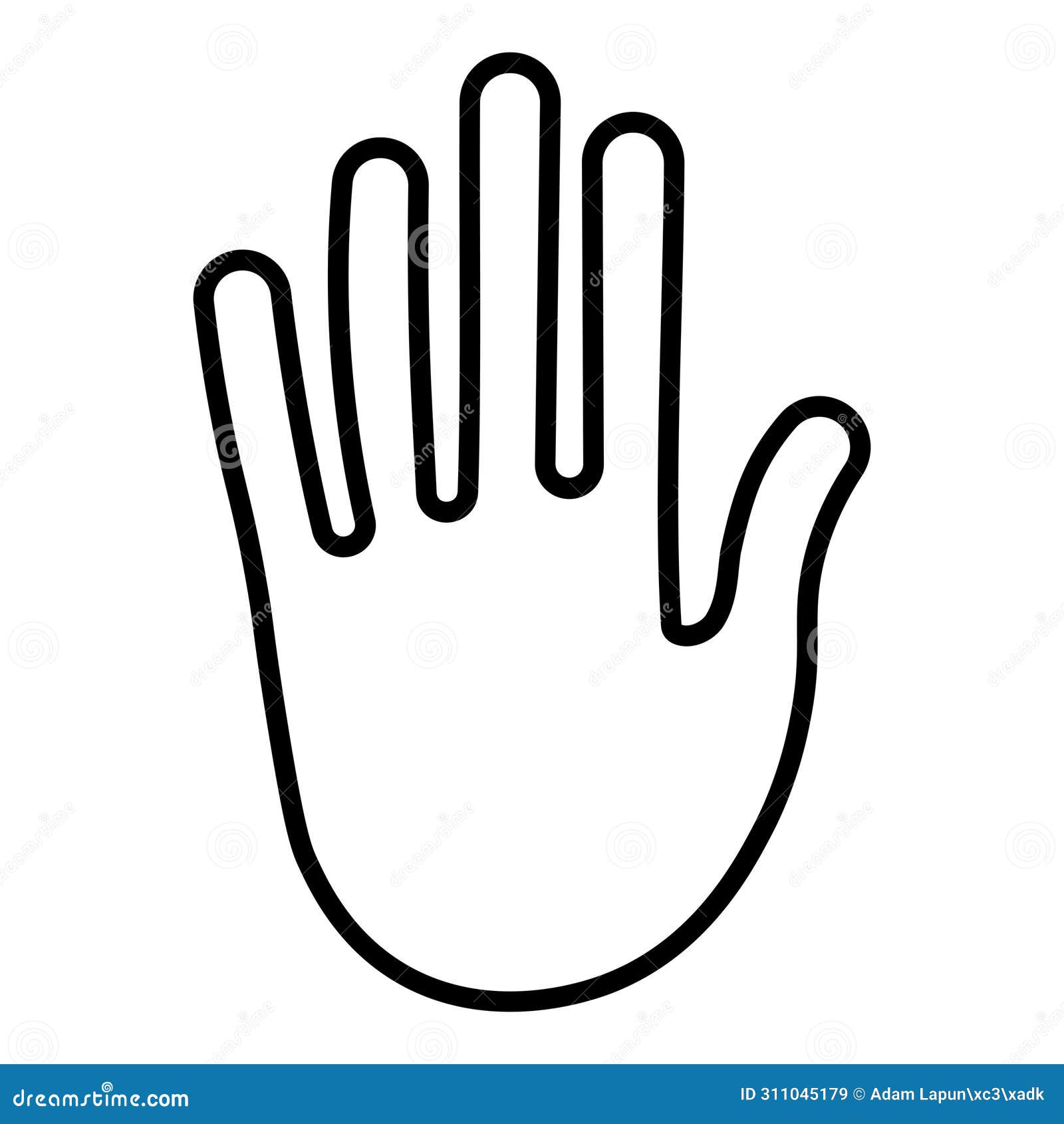 Black Vector Hand Icon on White Background Stock Vector - Illustration ...