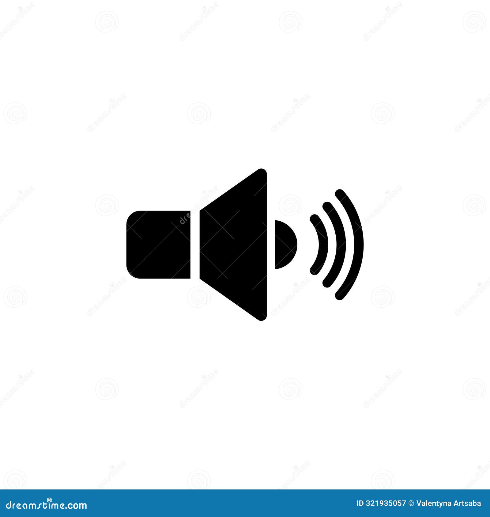 Black Vector Icon of a Speaker with Sound Waves Stock Vector ...
