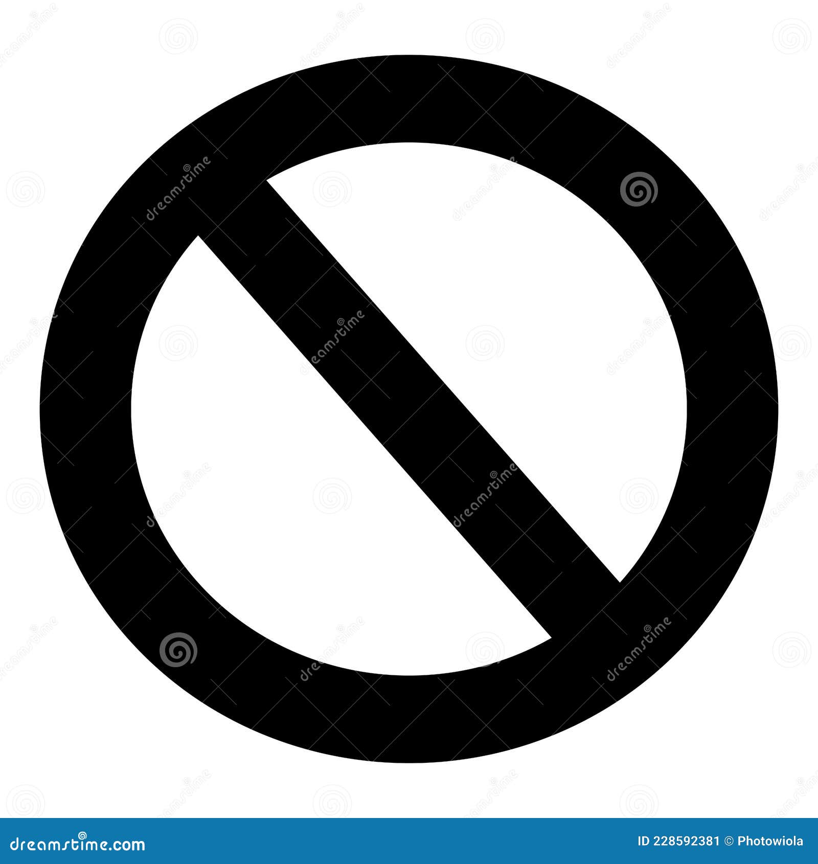 Black Vector Icon on White Background. No Sign Stock Vector ...
