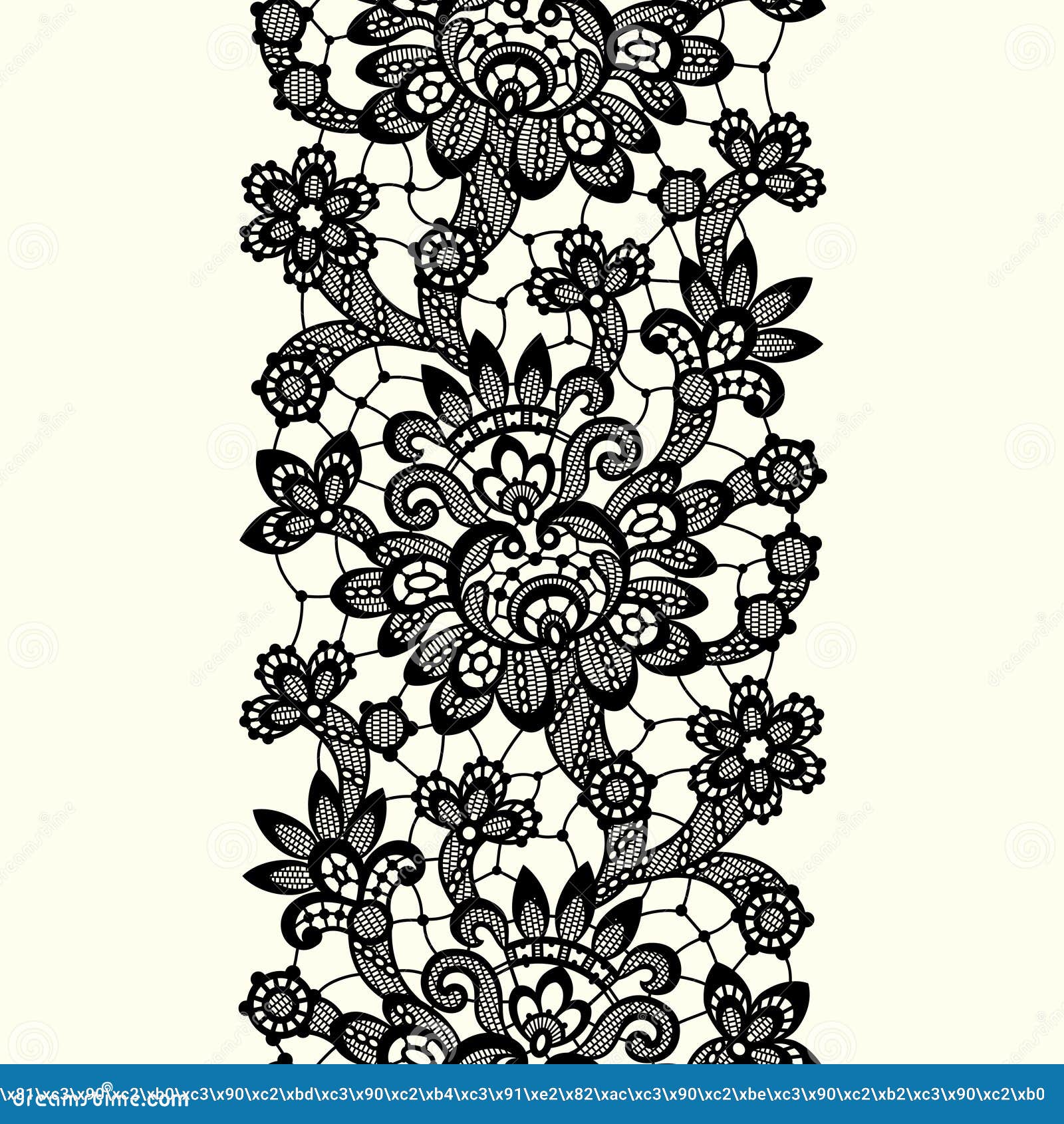 Black Vector Lace stock vector. Illustration of black - 68724462