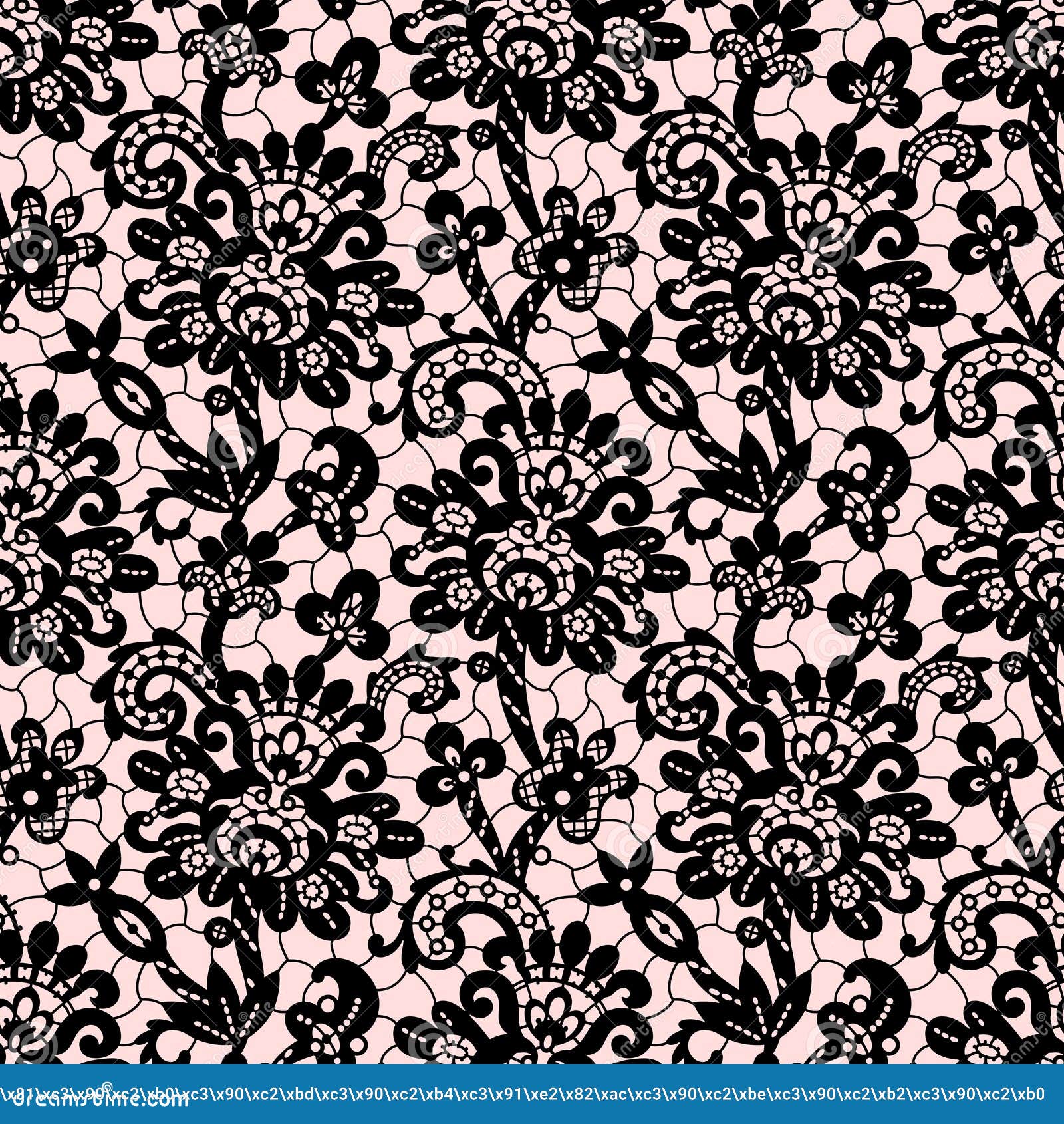 Black Vector Lace. Seamless Pattern Stock Vector - Illustration of black, imitation: 68196303