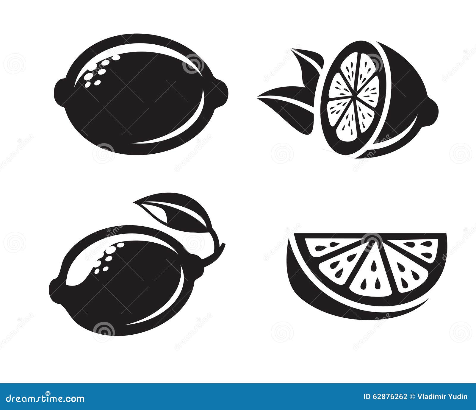 Black vector lemon stock vector. Illustration of graphic - 62876262