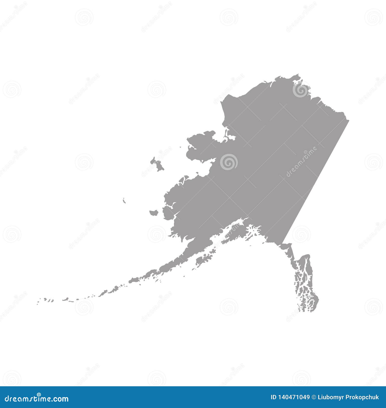 Black vector map of Alaska stock vector. Illustration of collection ...