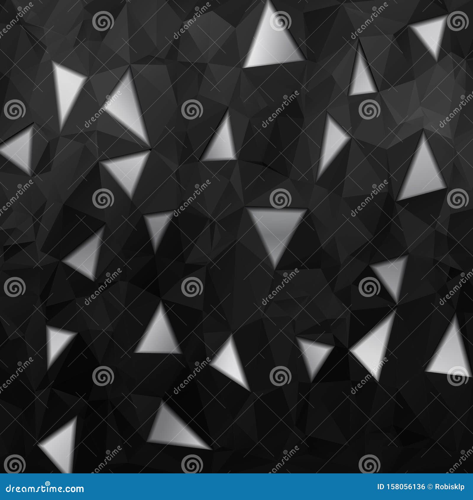 Black Vector Metal Background with Polygonal Black Triangles Stock ...