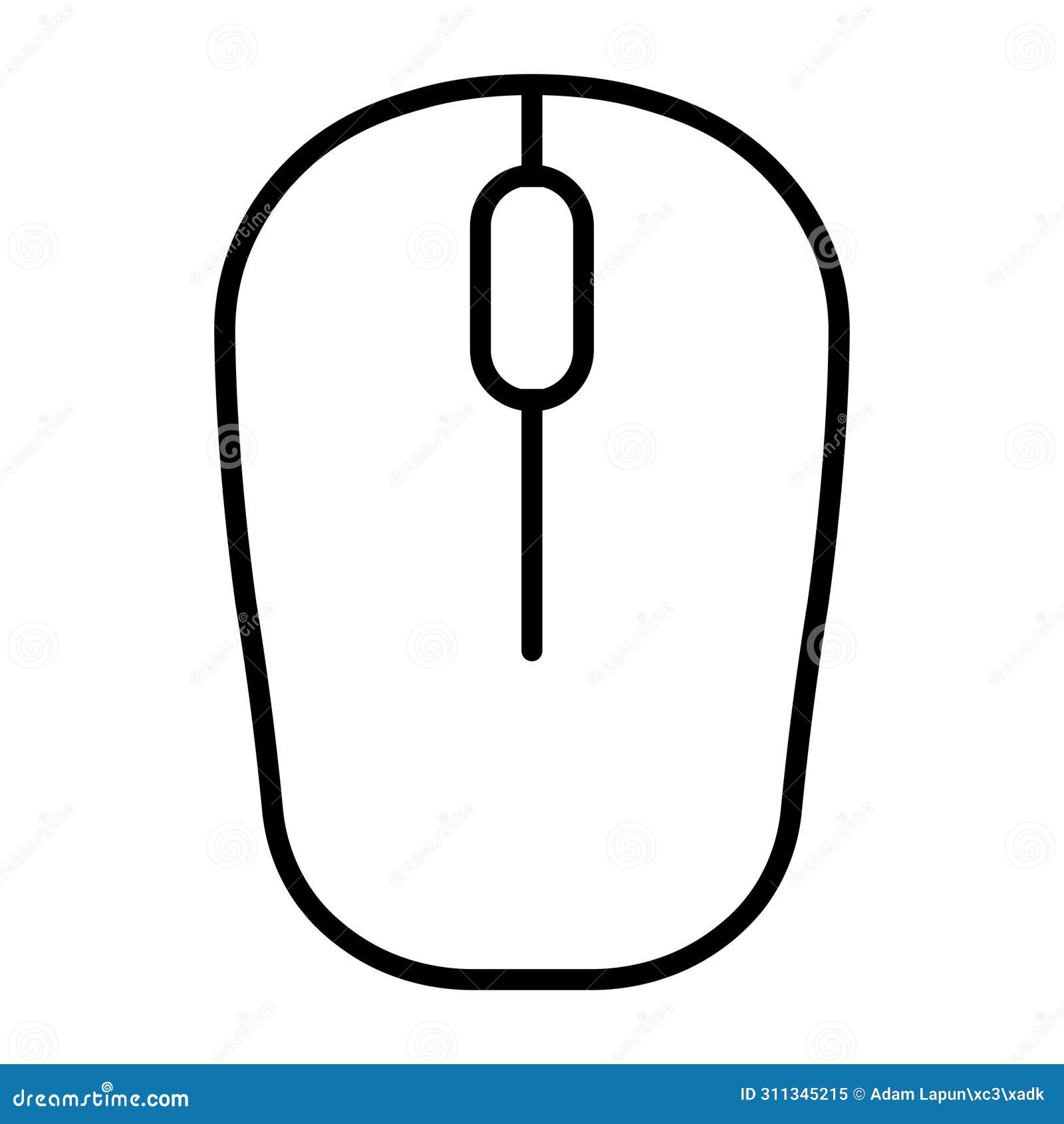 Black Vector Pc Mouse Icon on White Background Stock Vector ...