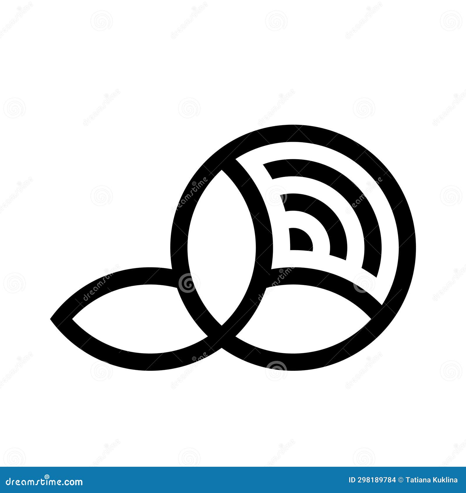 Black Vector Plant Logo Illustration of an Element Made is on a White ...