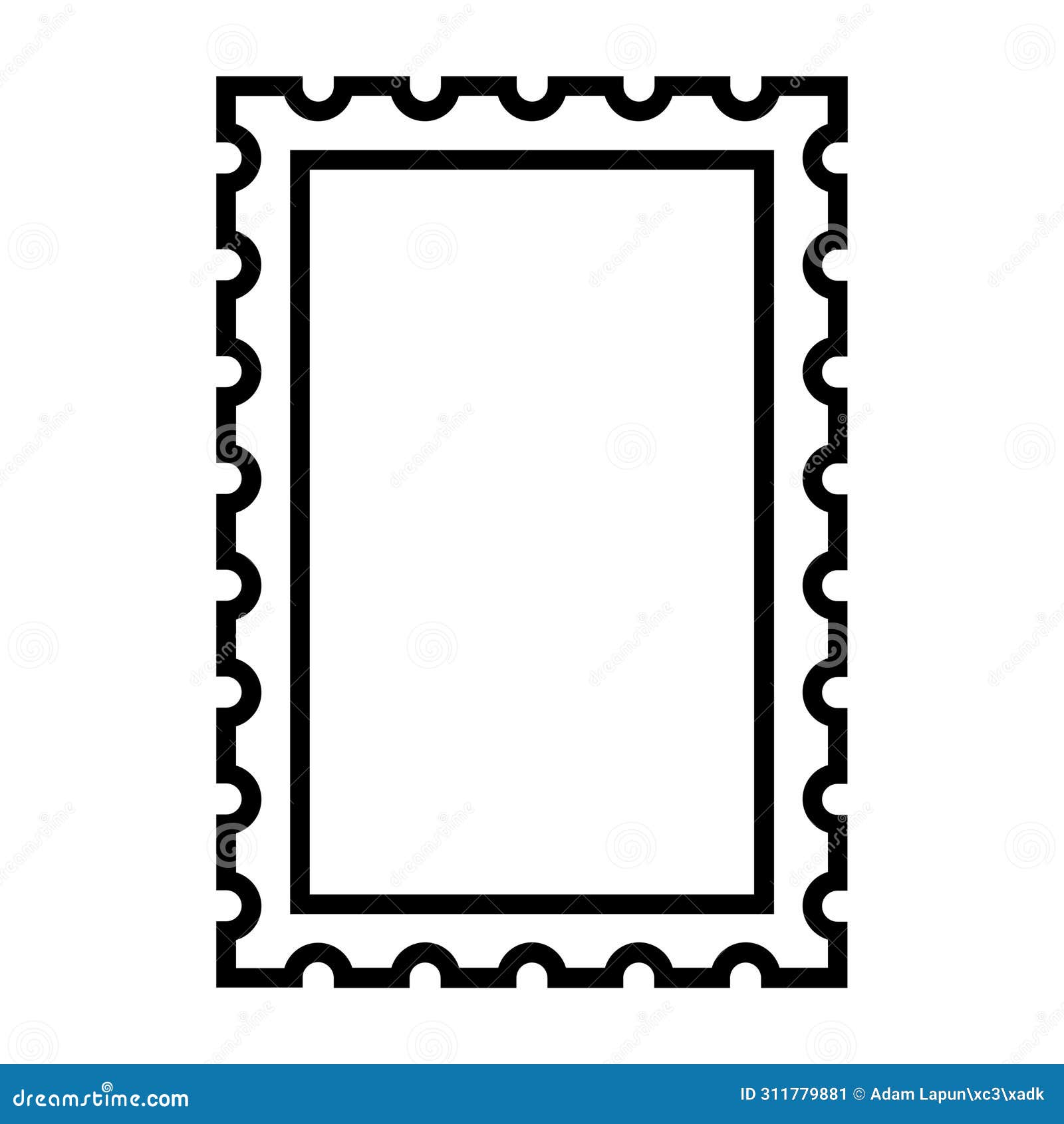 Black Vector Post Stamp Icon on White Background Stock Vector ...