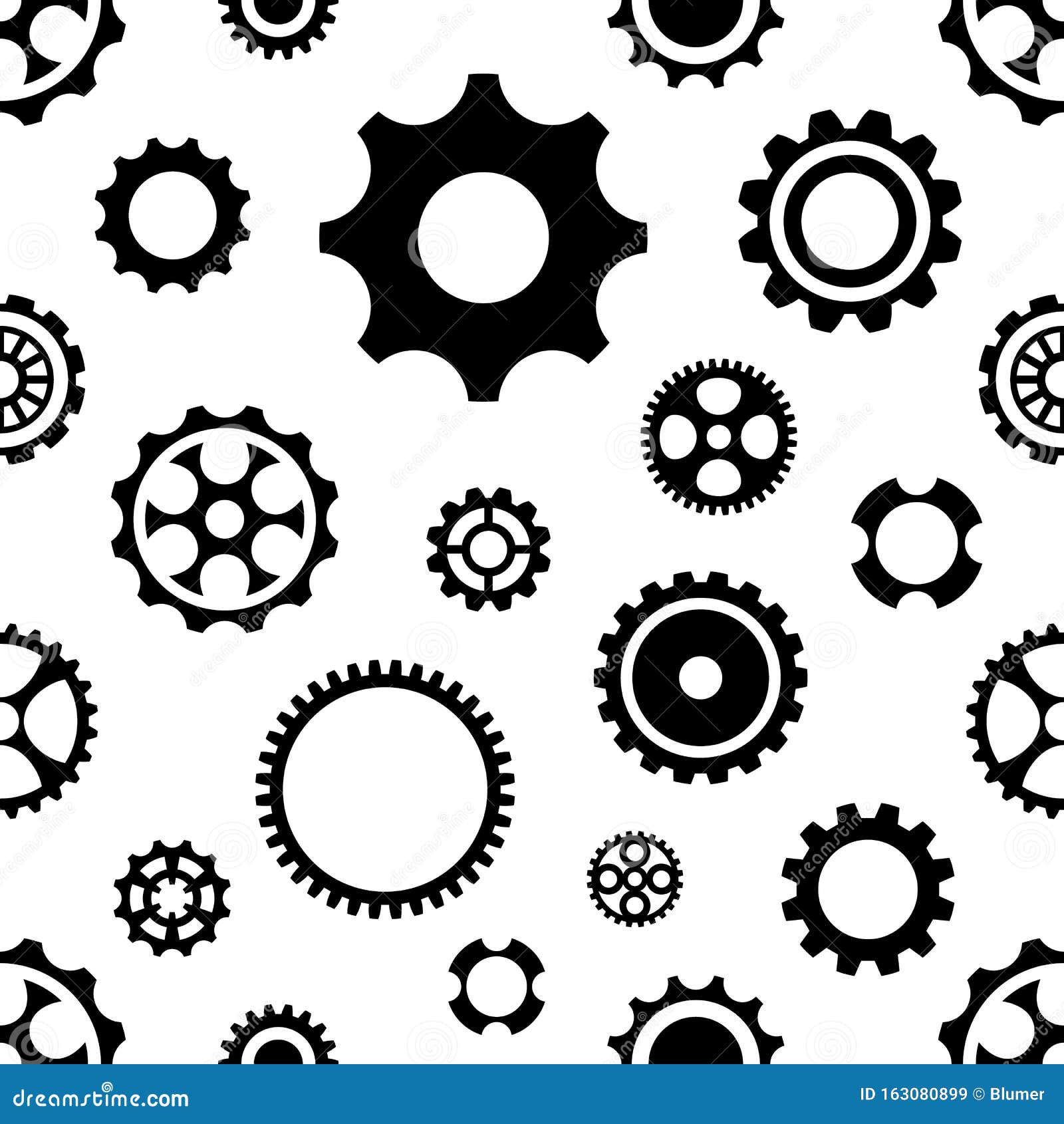 Seamless Gear Pattern Cartoon Vector | CartoonDealer.com #13200881