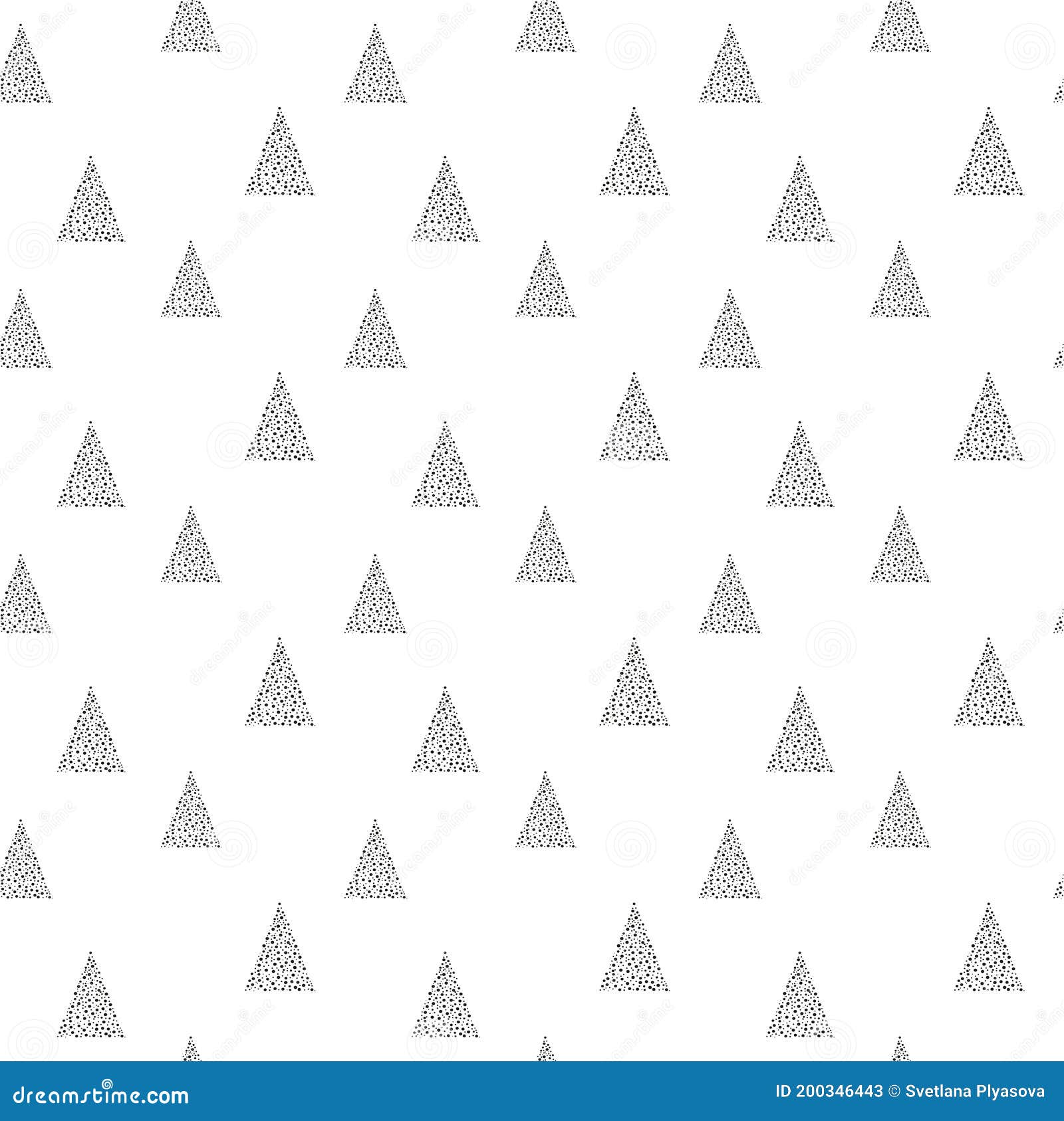 Black Vector Seamless Geometric Triangle Pattern Print Stock Vector ...