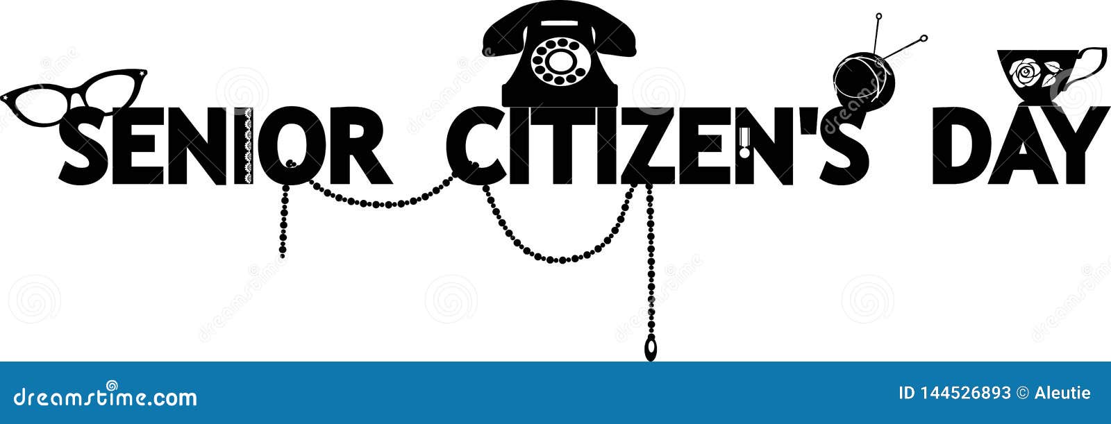 Senior Citizen`s Day Banner Stock Vector - Illustration of banner ...