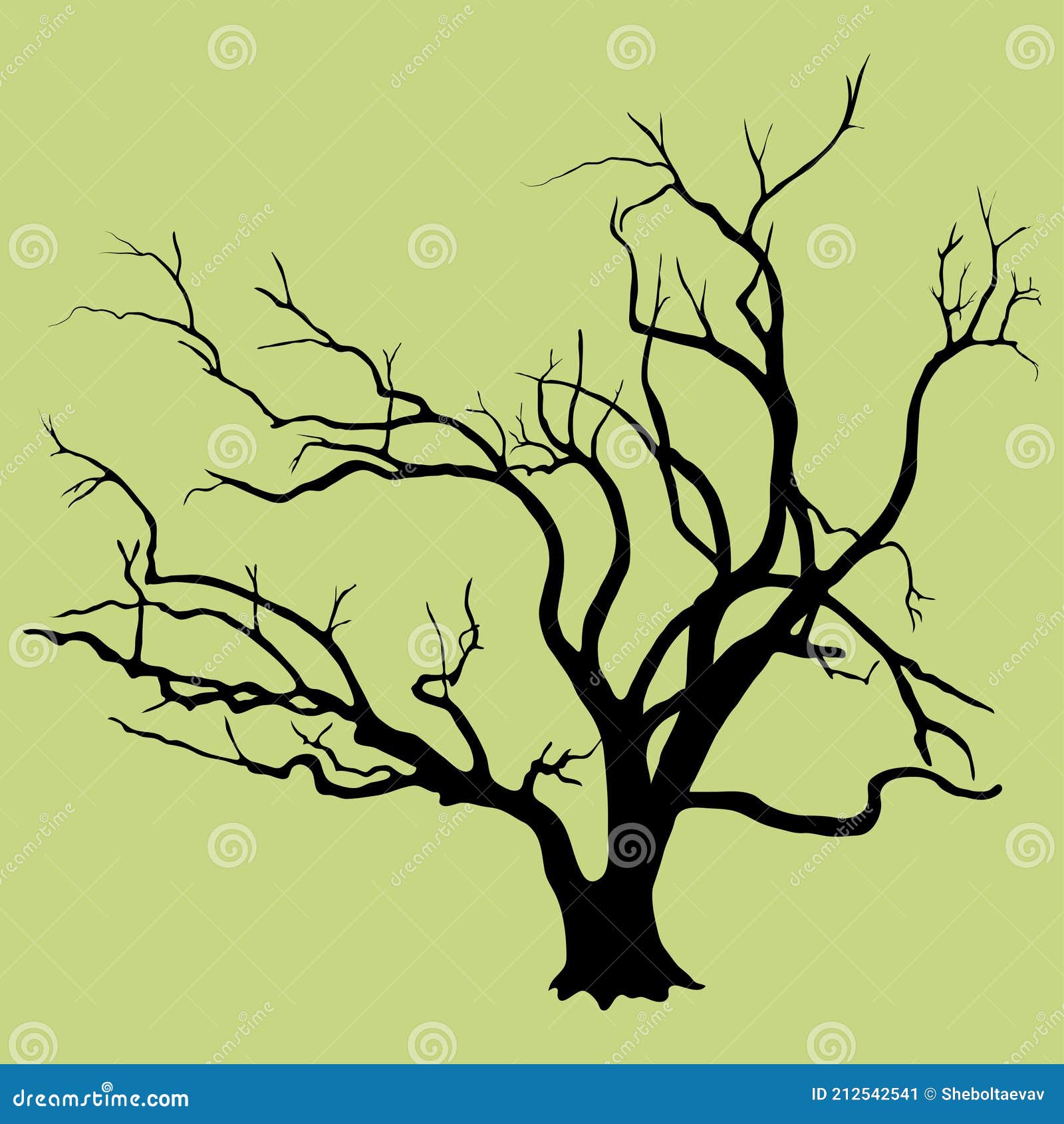 A Man With Thick Drooping Moustache, Vector Or Color Illustration ...